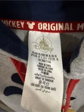 Disney | Shirts | Disney Parks Mickey Mouse Embroidered Hoodie Gray ...